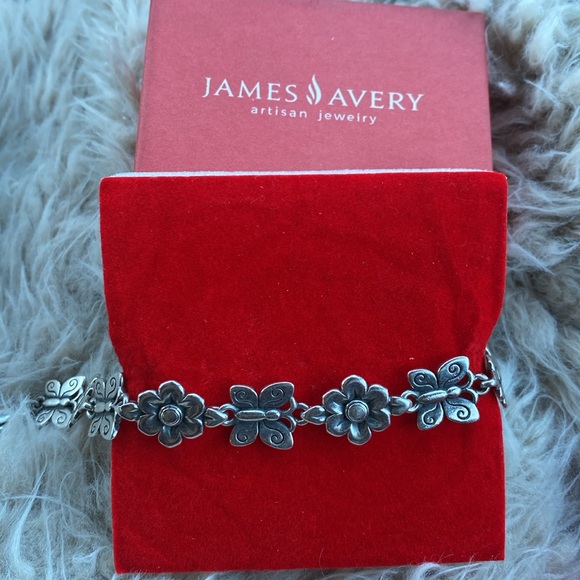 Accessories | James Avery Retired Butterfly Flowers Bracelet 8sterling ...
